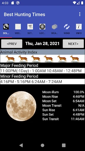 Download Best Hunting Times - Appcracy