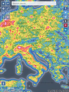 Download Light pollution map - Appcracy