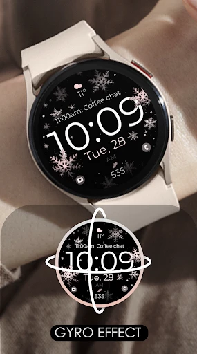 Download Snowflake rose gold watch face - Appcracy