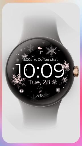 Download Snowflake rose gold watch face - Appcracy