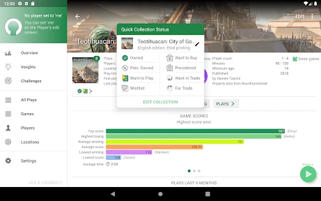 Téléchargez Board Game Stats - Appcracy