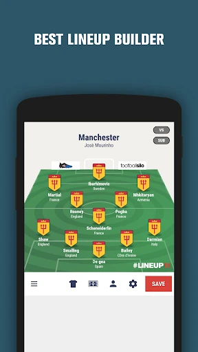 Téléchargez LINEUP11: Football Lineup - Appcracy