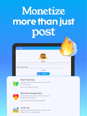 Téléchargez Waveful - Nouveaux amis - Appcracy