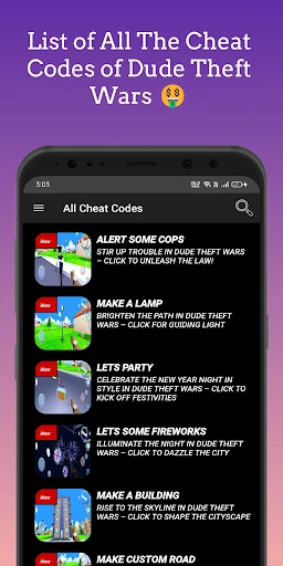 Scarica Dude Theft Wars, Cheat Codes - Appcracy